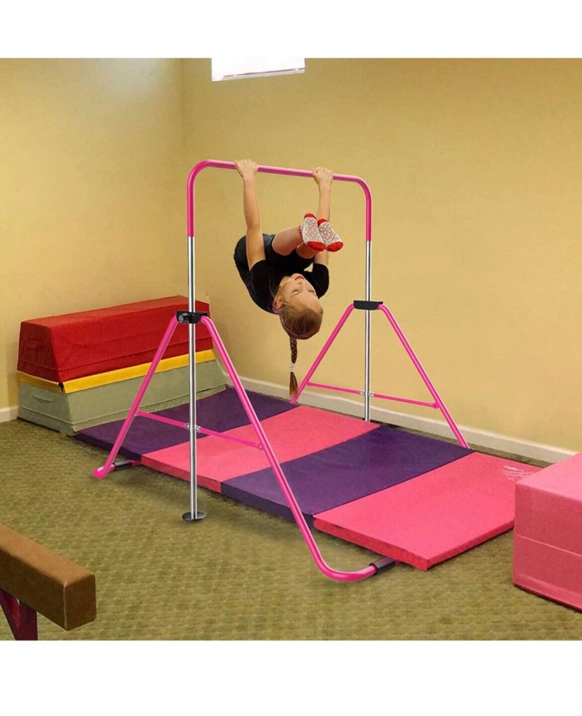 Home Gym Gymnastics Training Bar Adjustable Height Horizontal Bar ...