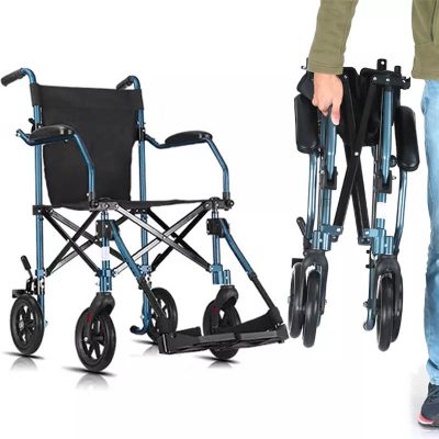 Portable Ultra Lightweight Folding Transport Wheelchair
